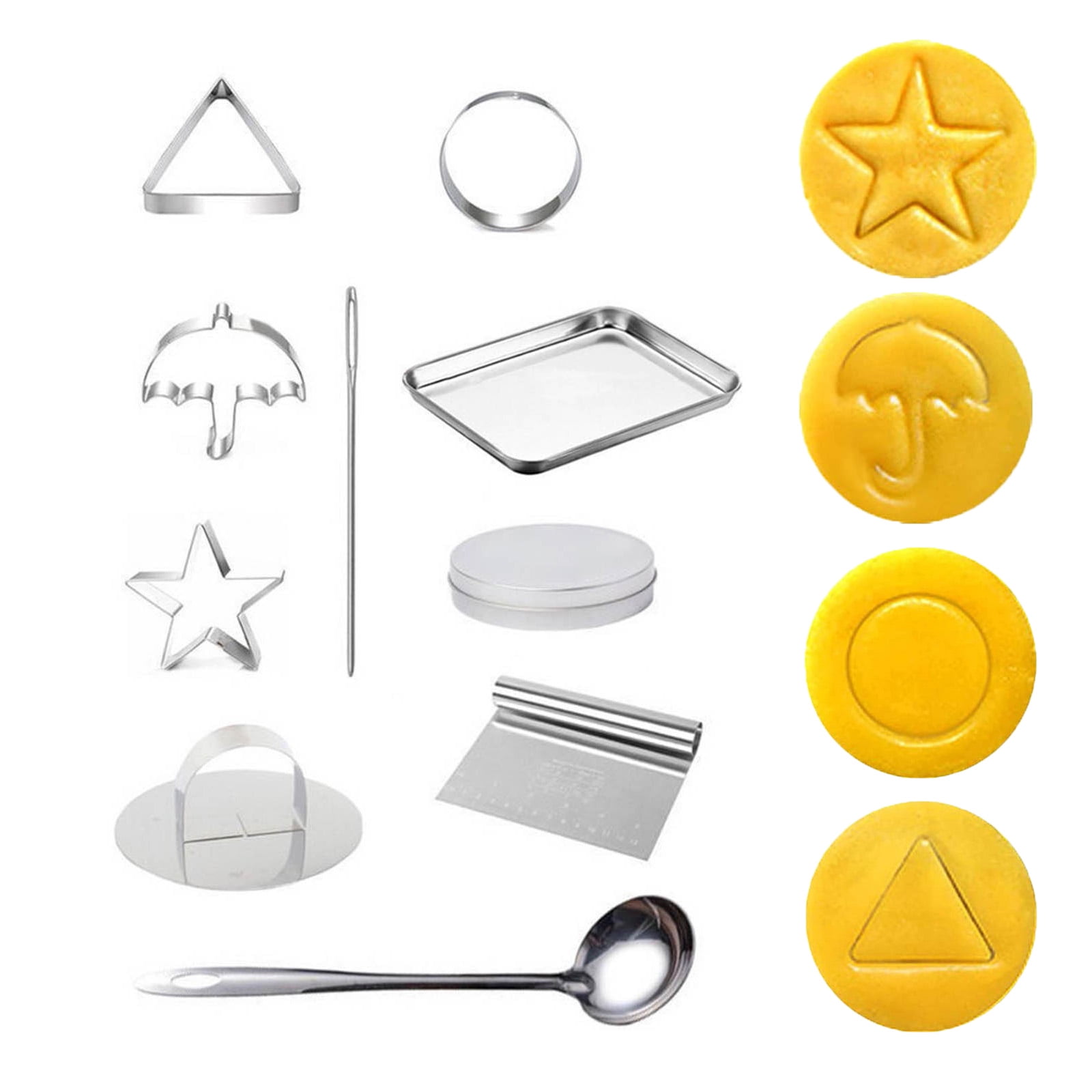 Korean Sugar Candy Making Tools, 10 Pcs Stainless Steel Cookie Cutters ...