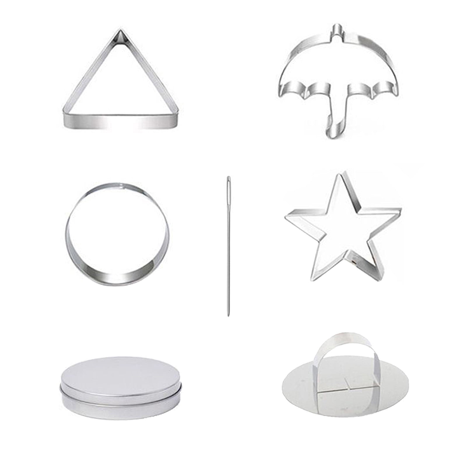 Korean Sugar Candy Making Tools Set of 7, Stainless Steel Cookie ...