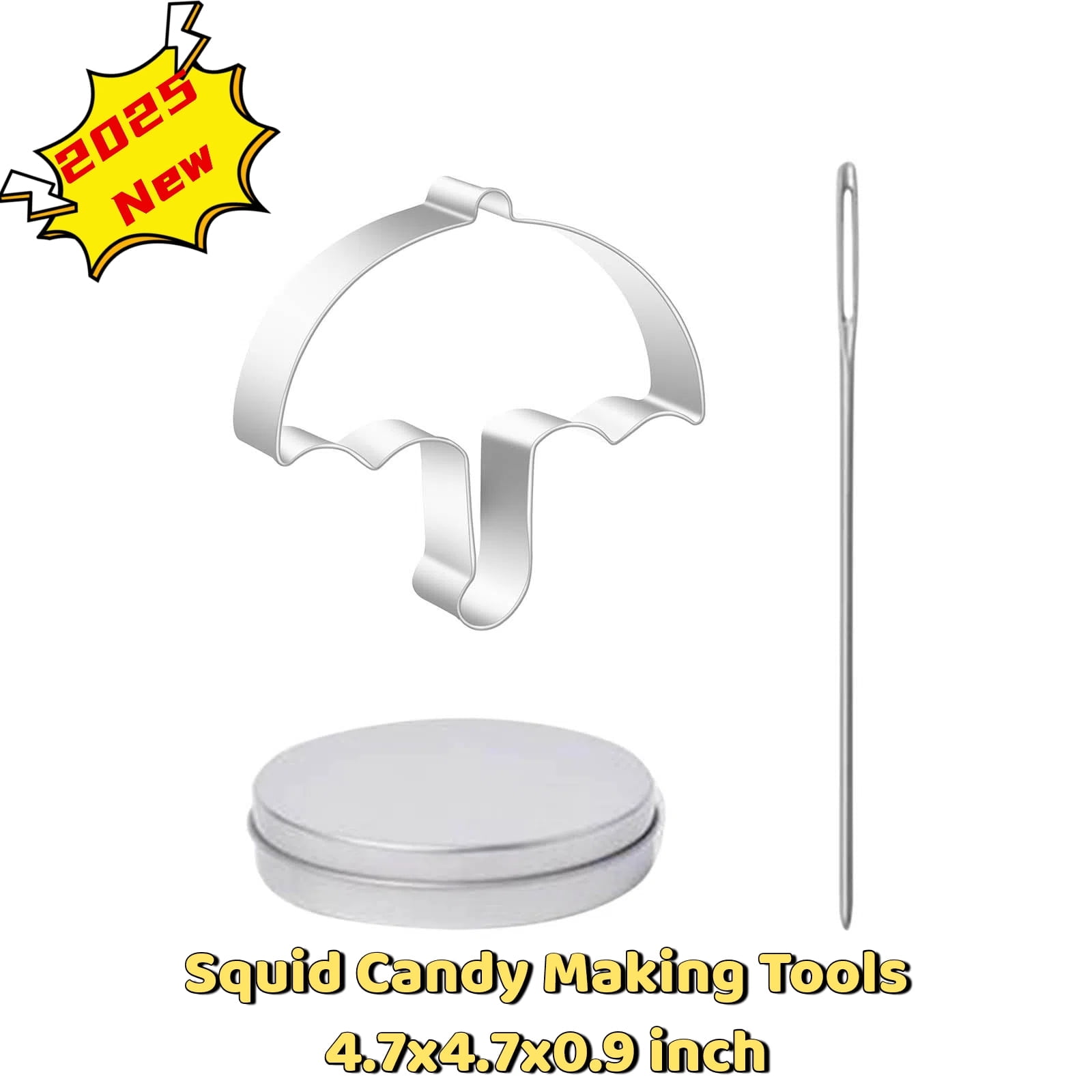 Korean Sugar Candy Making Tools - Squid Sugar Game Kit - 3Pcs Stainless ...
