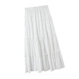 Korean Sweet Styles High Waist Long Cake Skirt with Ruffled Layers ...