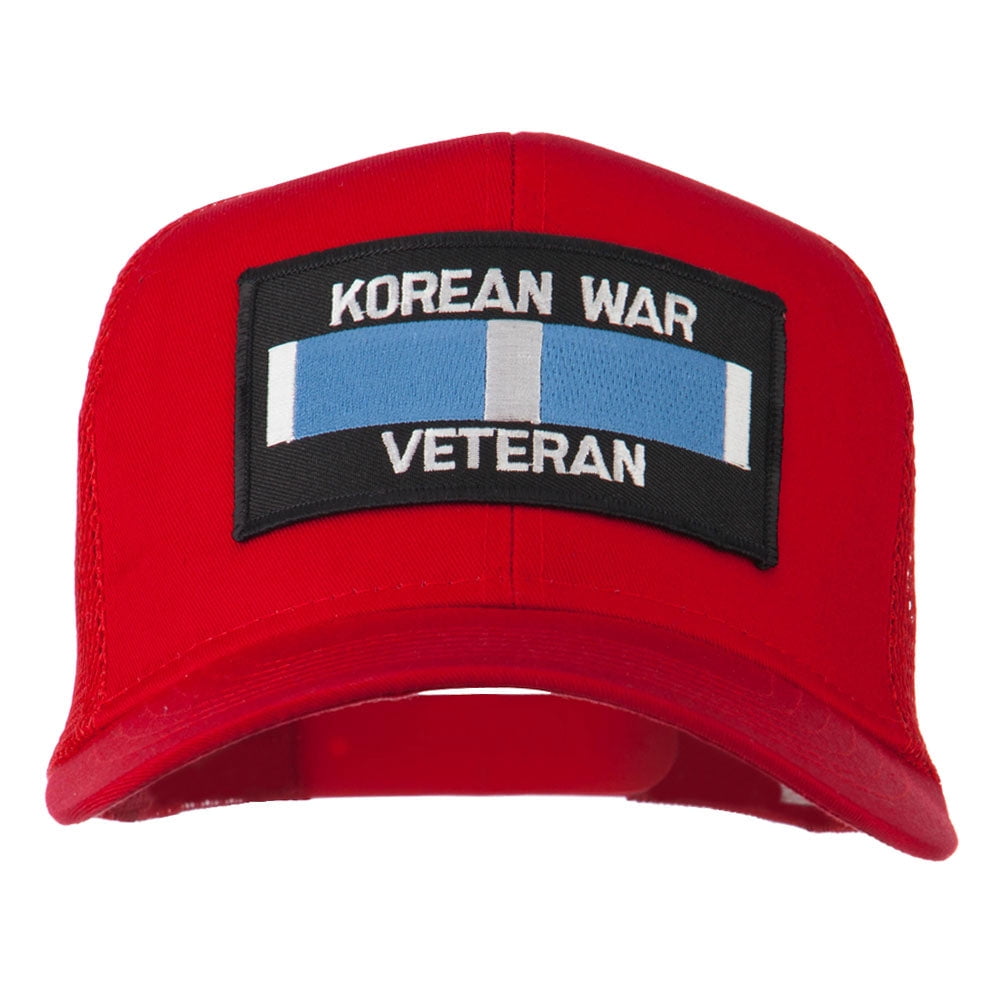 Korean War Veteran Patched Mesh Cap - Red OSFM - Walmart.com