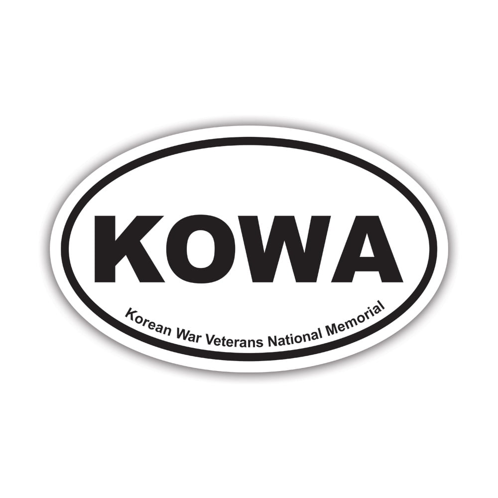 Korean War Veterans National Memorial KOWA Oval Sticker Decal - Self ...