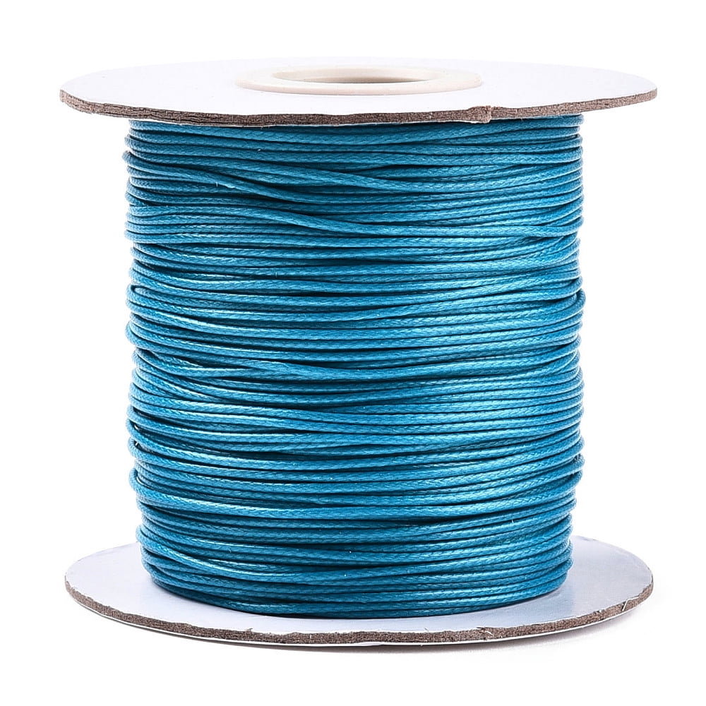 Korean Waxed Polyester Cord Deep Sky Blue 1mm about 85yards/roll ...