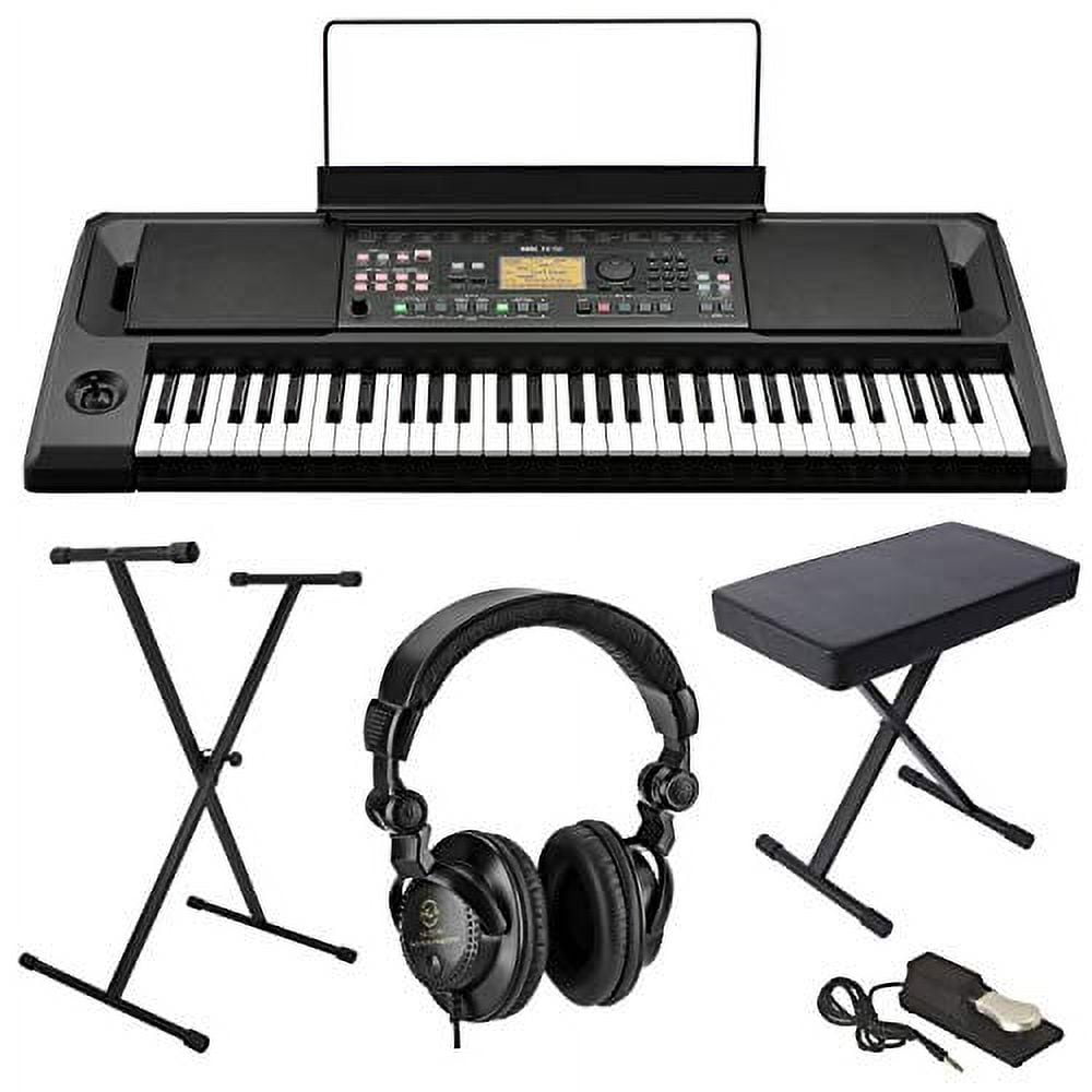 Korg EK-50 61-Key Pro Arranger Keyboard Bundle with Bench, Stand, H&A ...