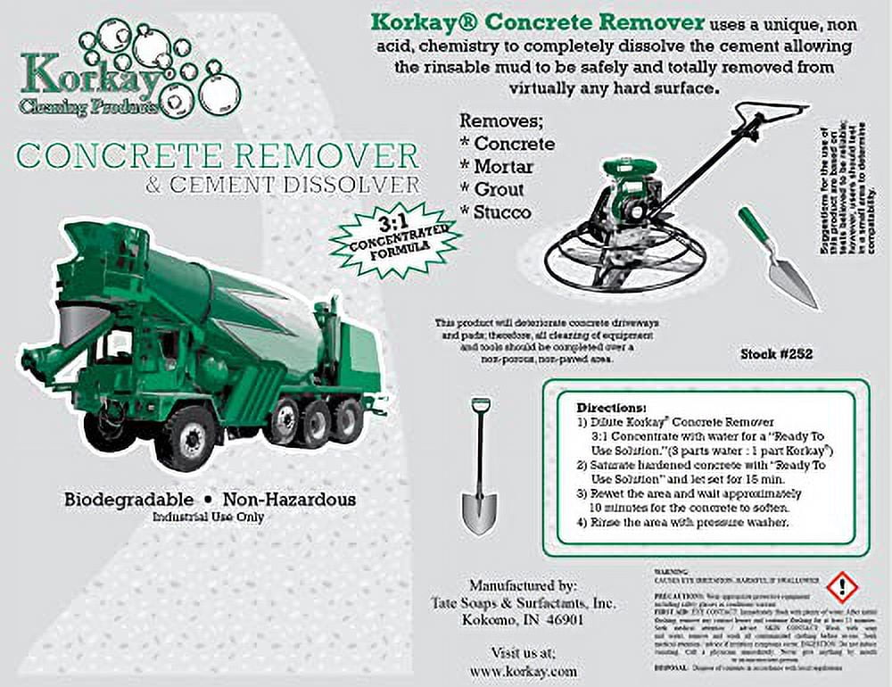 Korkay DIY Concrete Remover & Cement Dissolver Heavy-Duty, Great for ...