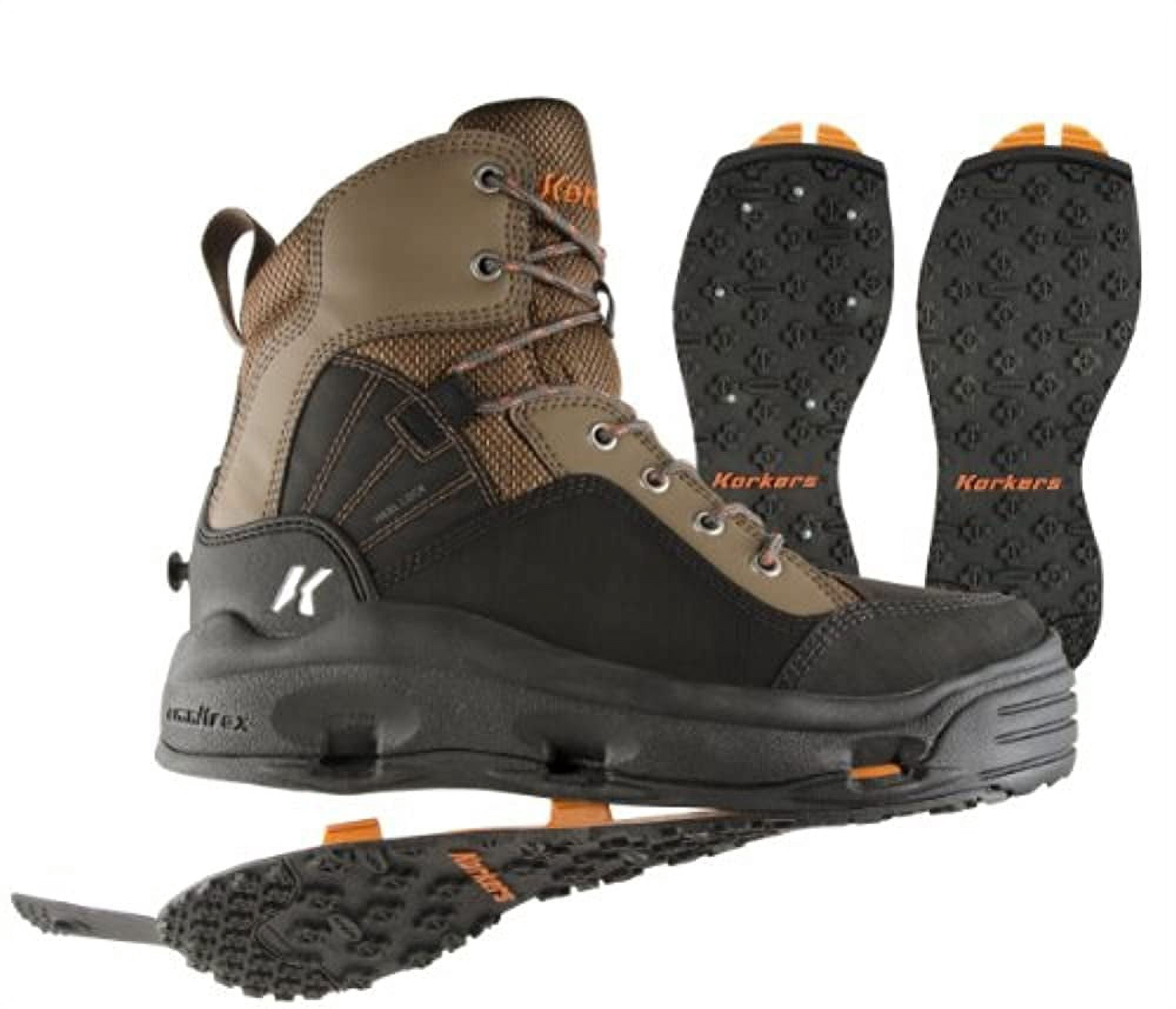 Korkers Buckskin Wading Boot with Kling On and Studded Kling On ...