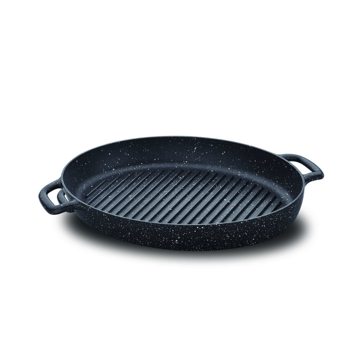 Korkmaz 14" Gusto Volcanic Coating Aluminum Oval Griddle / Grill Frypan ...