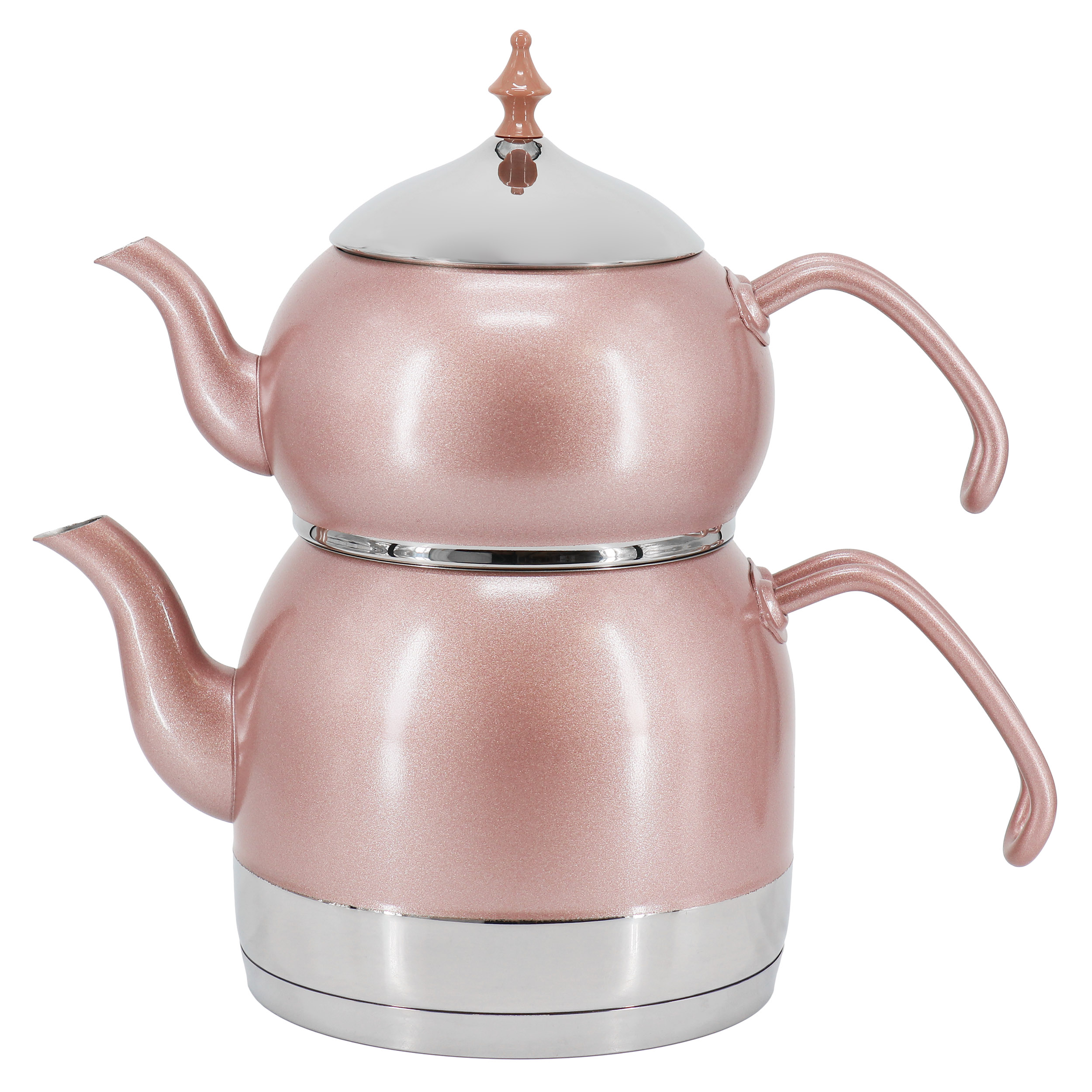 27 OZ Glass Filtering Tea Maker Teapot With a Warmer 6 Tea Cups and ...