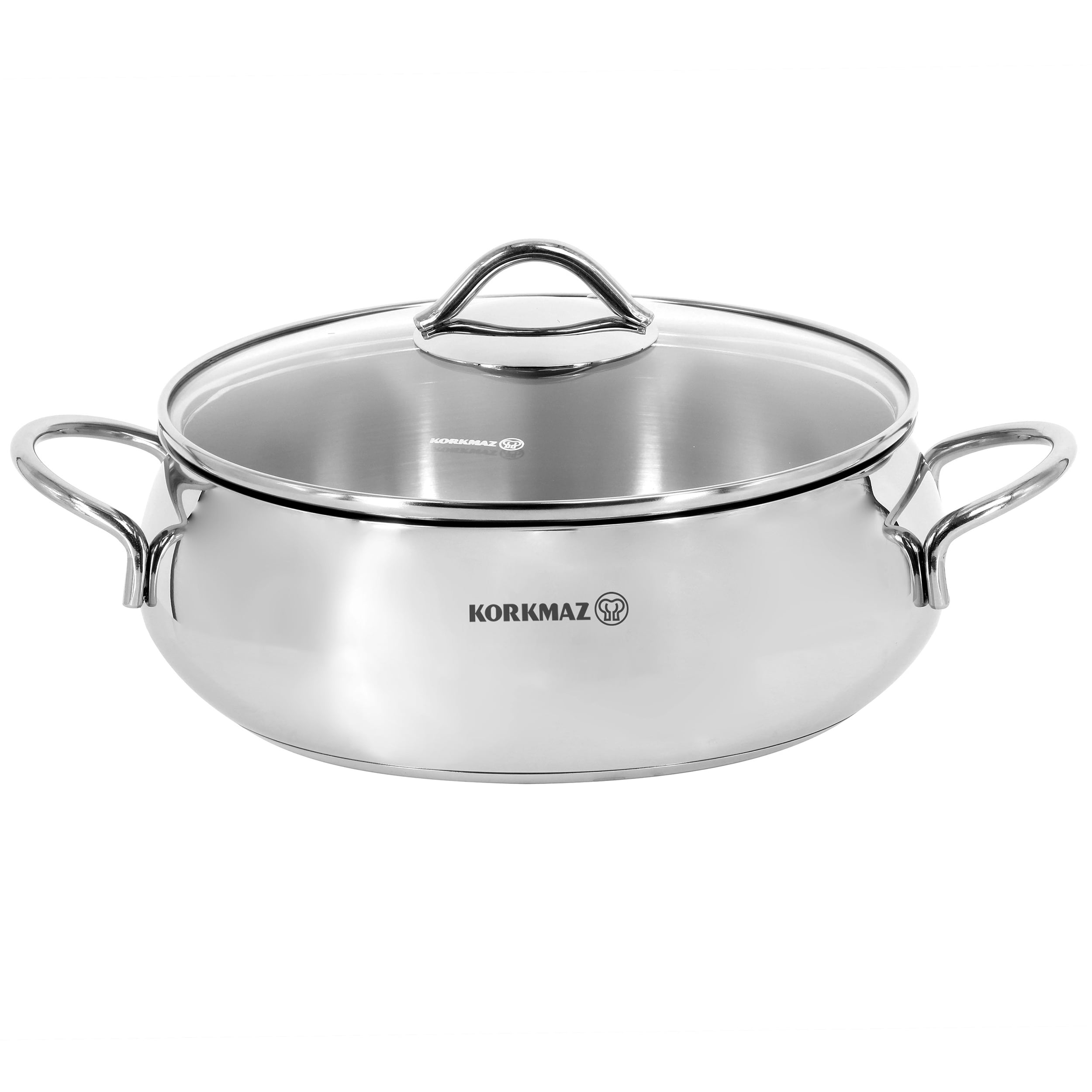 Korkmaz Tombik 3.6 Liter Stainless Steel Low Casserole in Polished ...