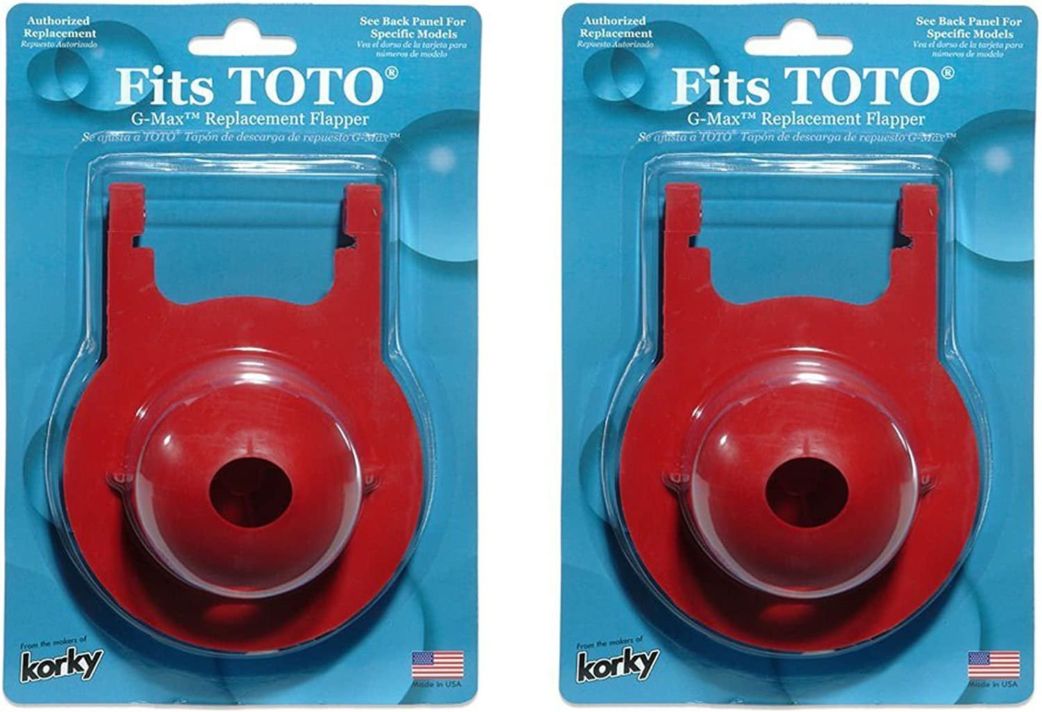 Korky 2021BP G-Max Flapper For TOTO Toilet Repairs, 3-Inch 2 Pack ...