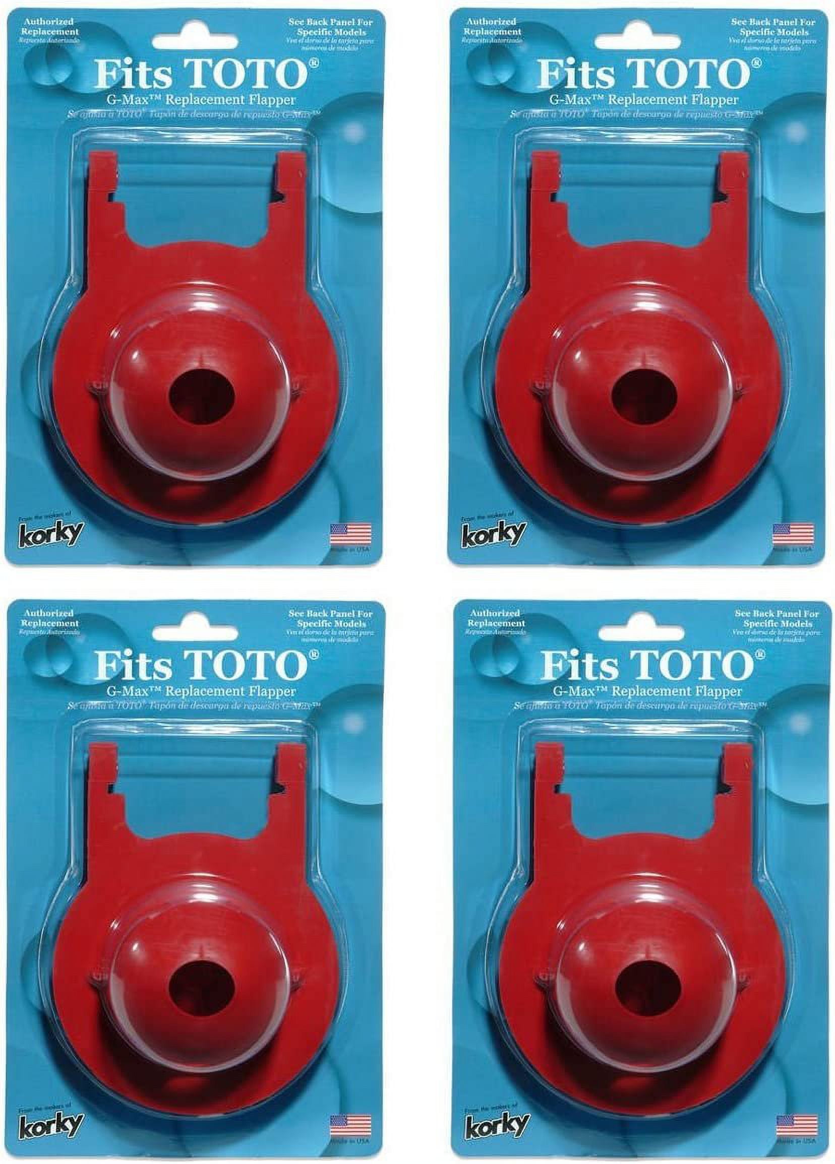 Korky 2021BP G-Max Flapper For TOTO Toilet Repairs, 3-Inch 4 Pack ...