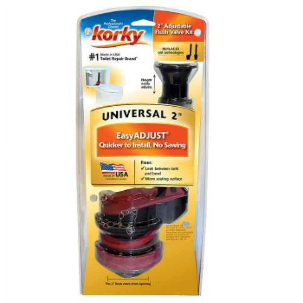 Korky 4030PK Adjustable Flush Valve & Tank to Bowl Gasket Kit, 2", Each ...