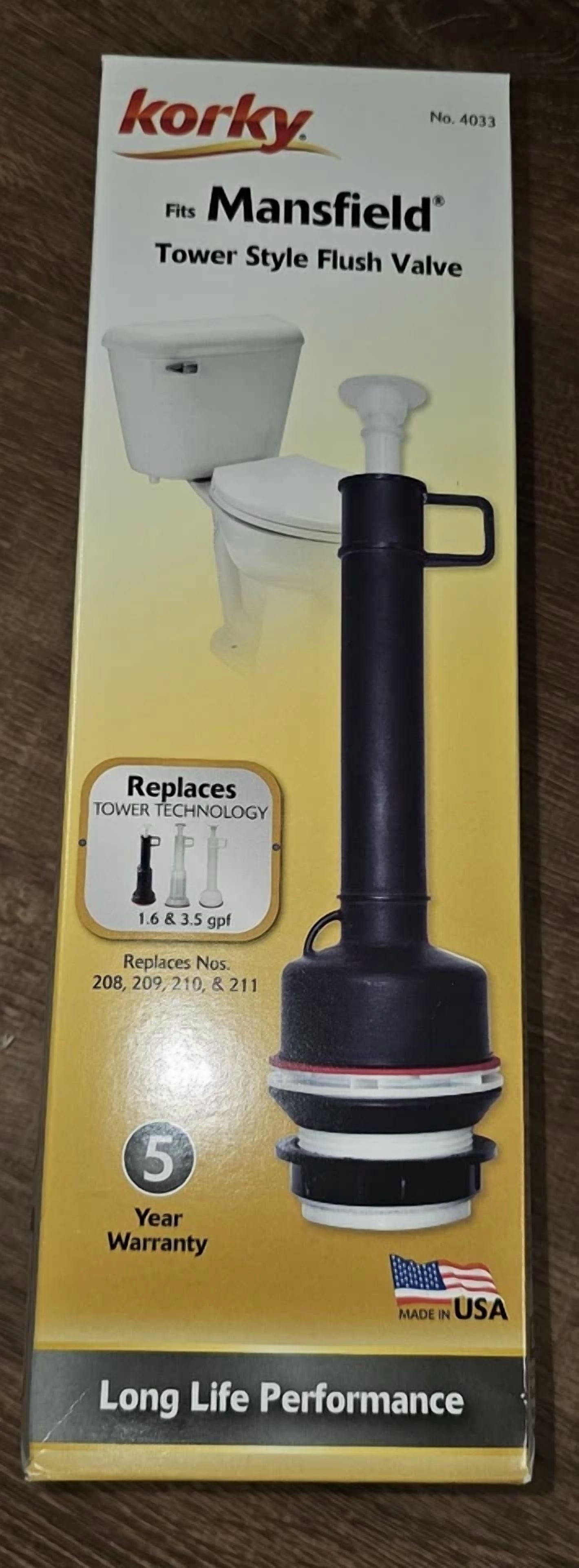 Korky 4033 Toilet Flush Valve, Black New - Walmart.com