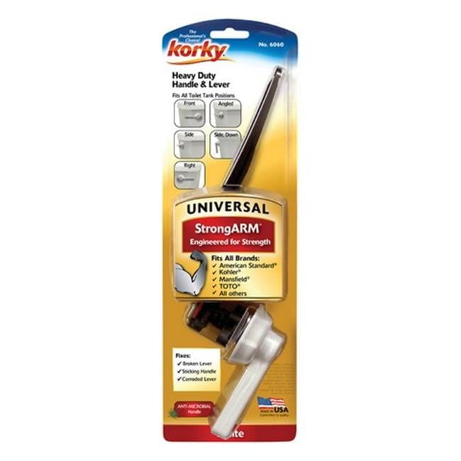 Korky StrongARM Universal Toilet Flush Flapper, White Tank Lever with ...