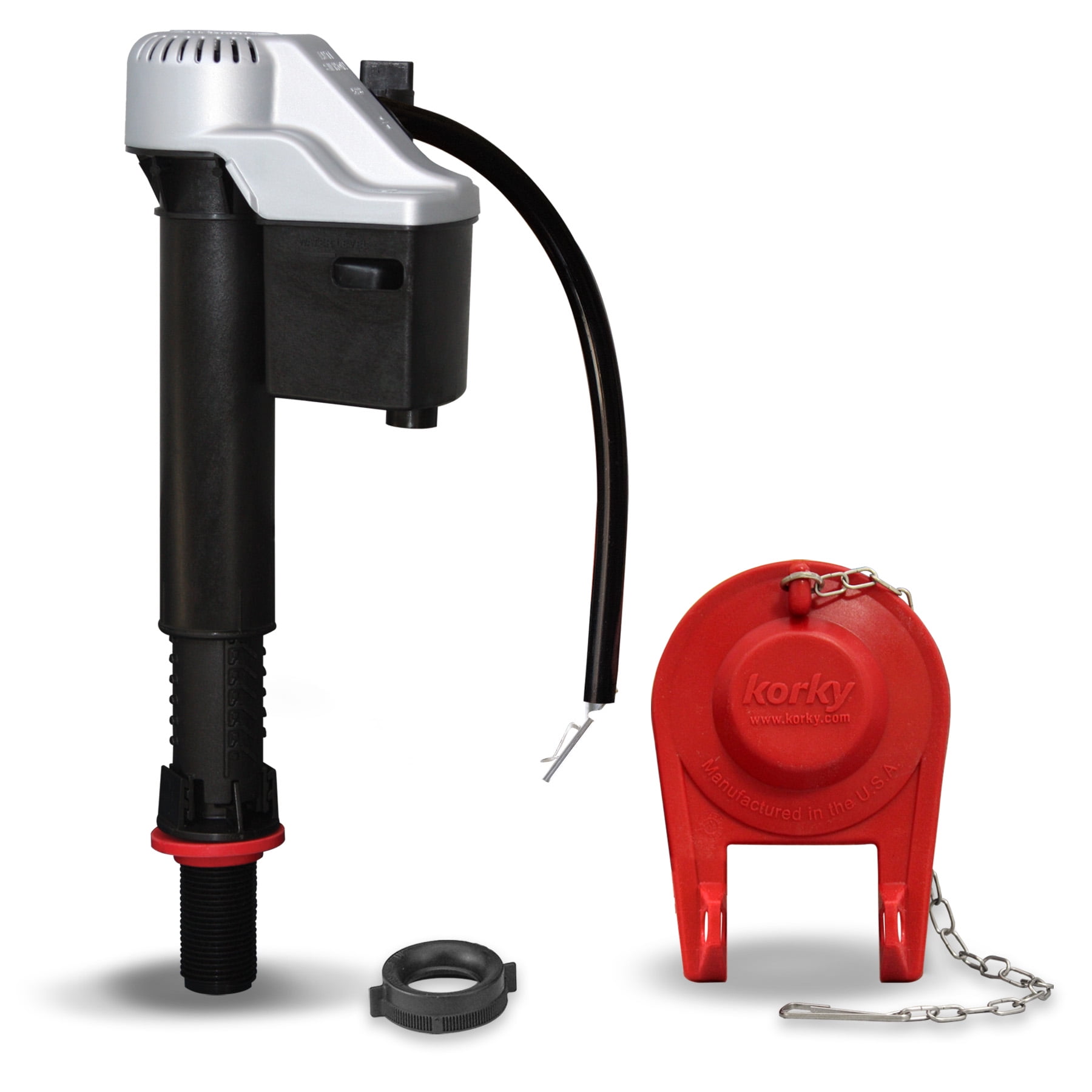 Korky, Toilet Fill Valve & Flapper Kit, 2 inch Flapper, Universal Fit ...