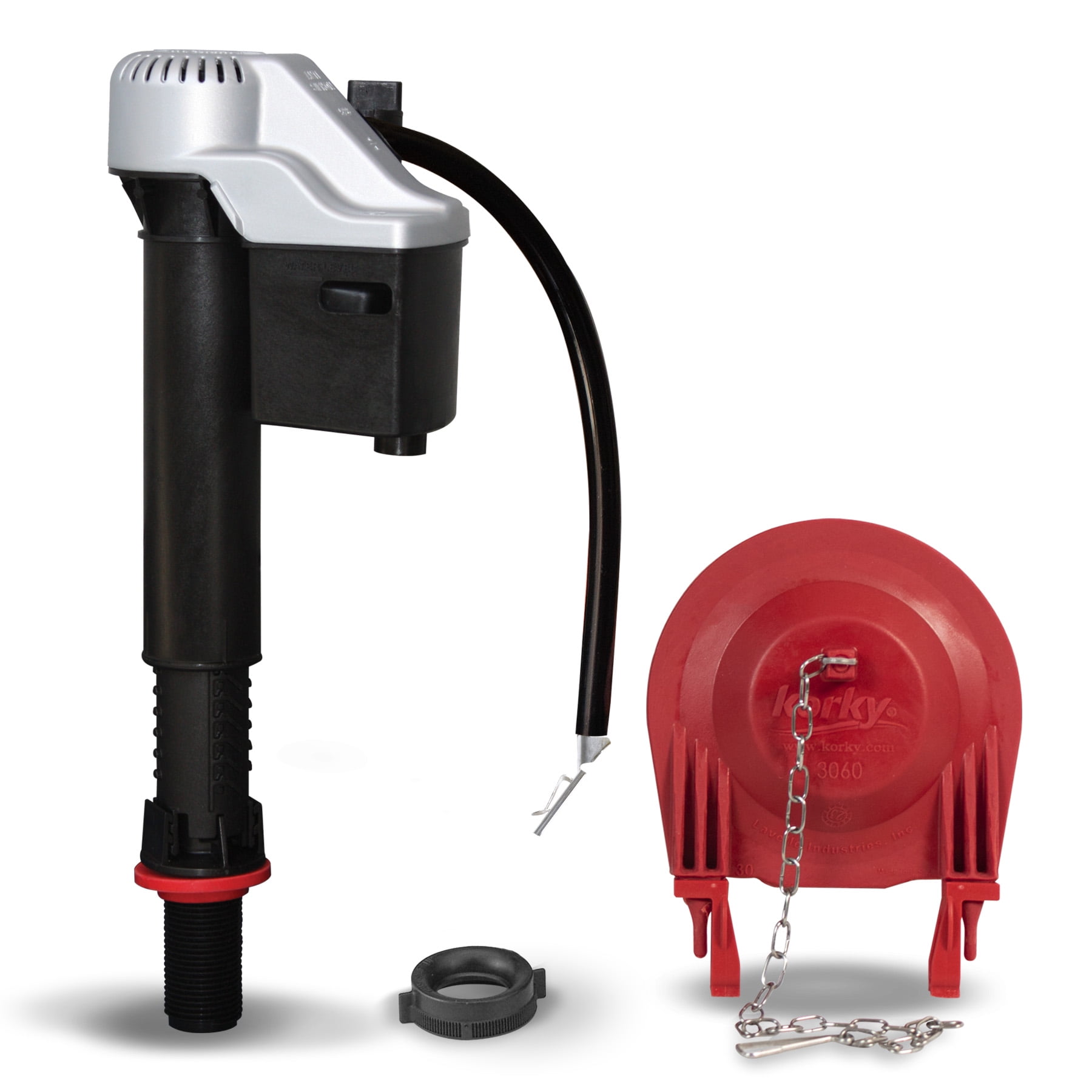 Free Shipping! Korky Toilet Fill Valve and Large 3-inch Flapper Kit for ...