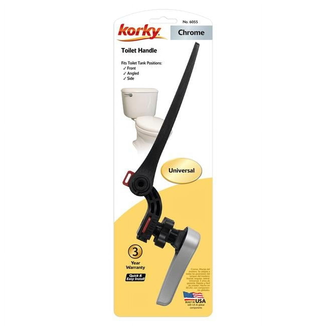 Korky Strongarm Toilet Handle for Universal - Chrome - Walmart.com