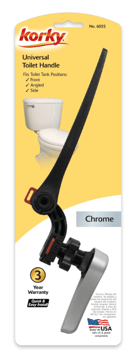 Korky Toilet Handle, Metal Handle - Lever Replacement - Universal to ...