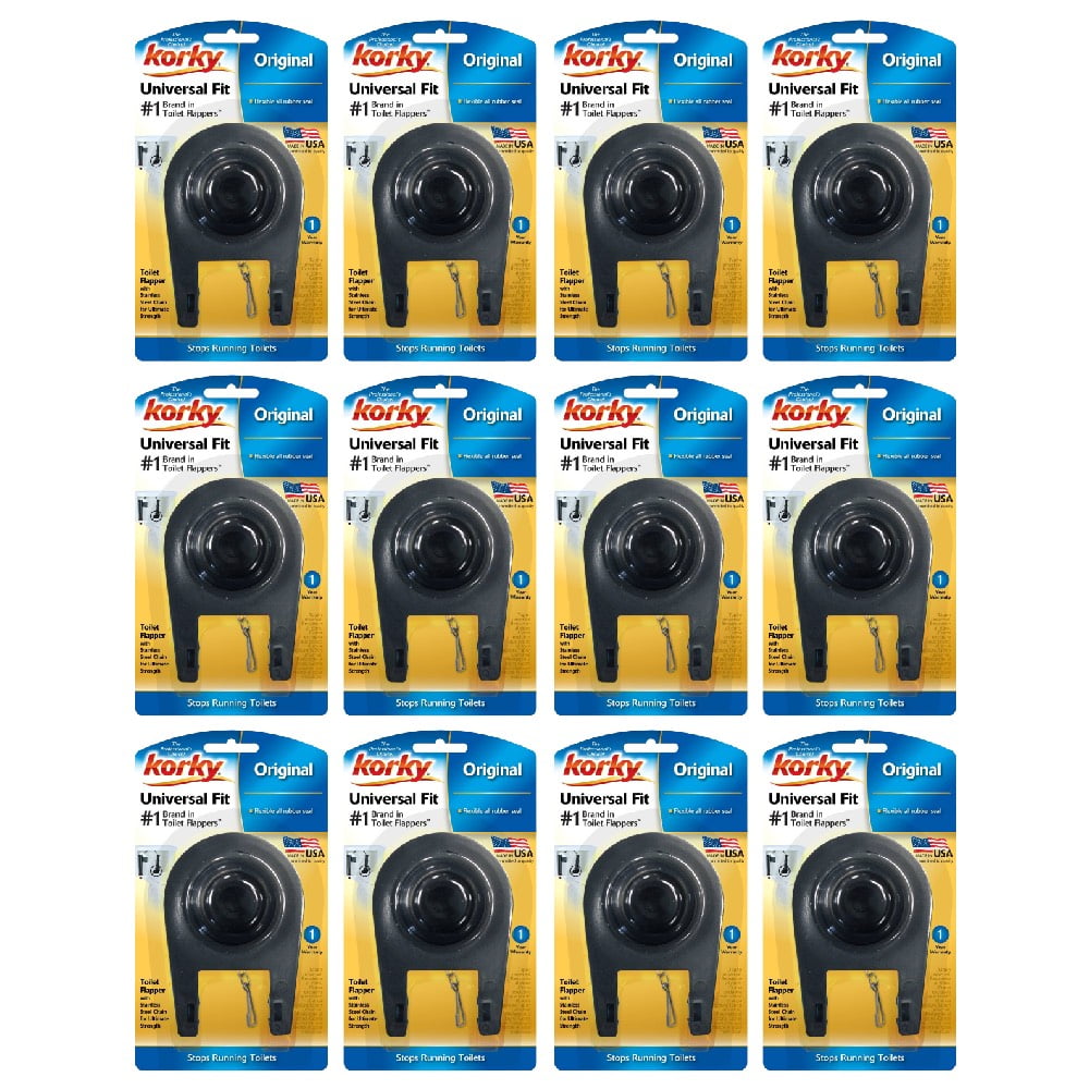 Korky Universal Toilet Flapper, Flexible Rubber Seal, Stainless Steel ...