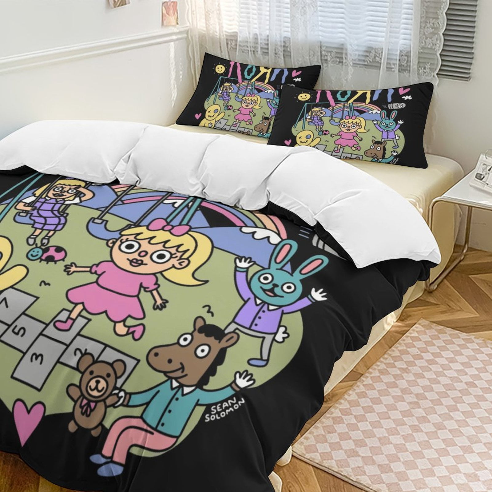 Korn Anime Cartoon Bedding 3-Piece Set, 79 X 90 Inches, 1 Duvet Cover ...