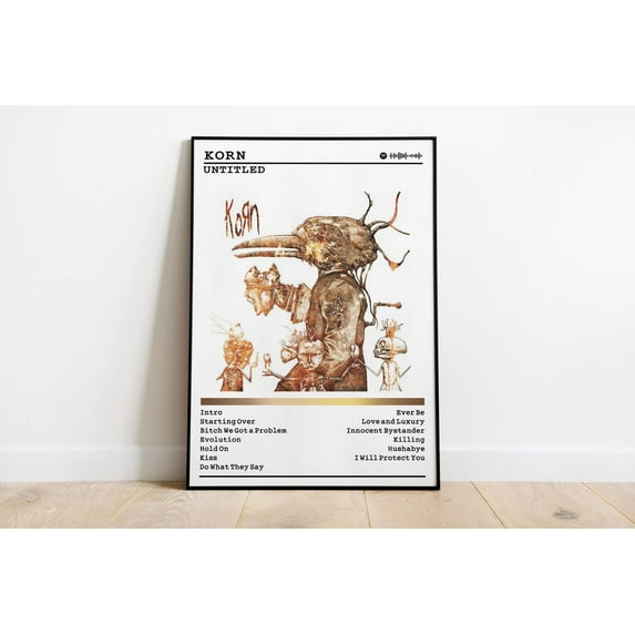 Korn "Untitled" Album : Metal Music Wall Art #590, Unframed Canvas Size ...