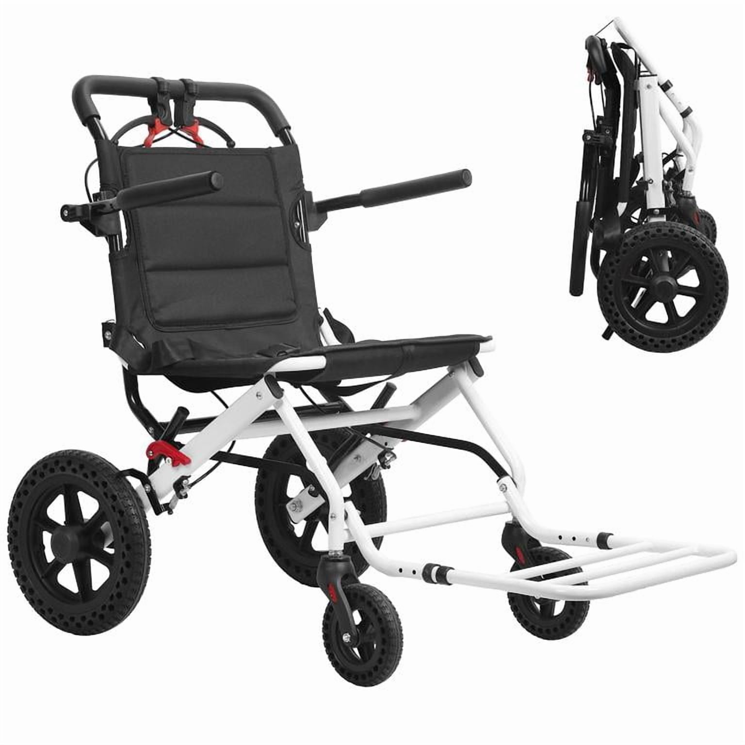Korogimeeet Travel Wheelchair Foldable, Aluminum Alloy Ultra Light ...