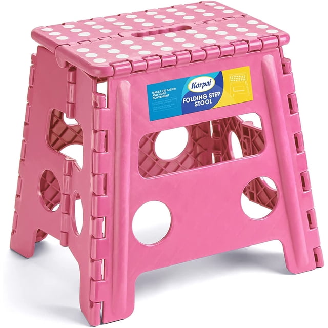 Korpai 9" Folding Step Stool for Adults and Kids Holds Up to 300 lbs ...