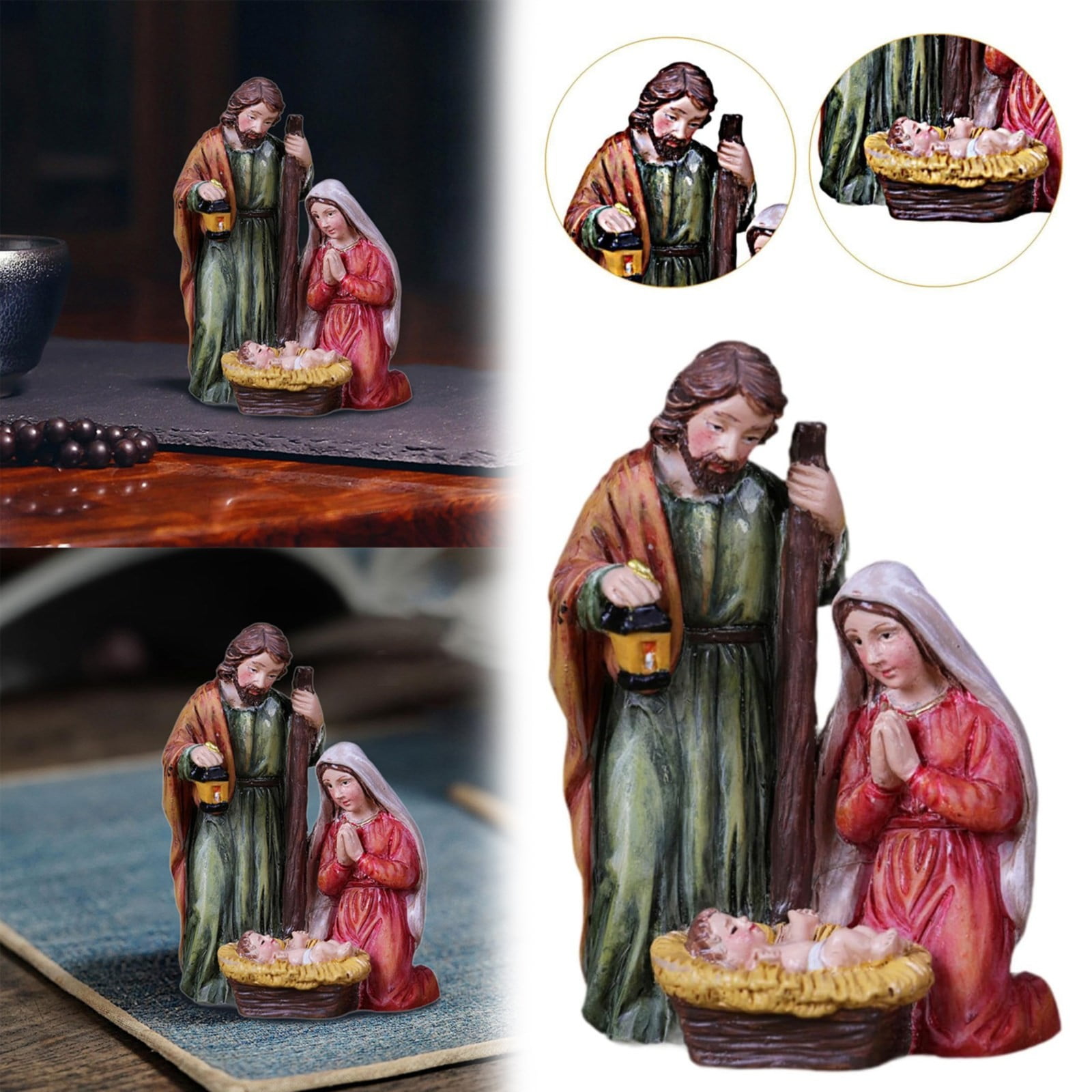 Korri Kowaku Christmas Scene Set Birth Scene Decorative Crafts Table ...