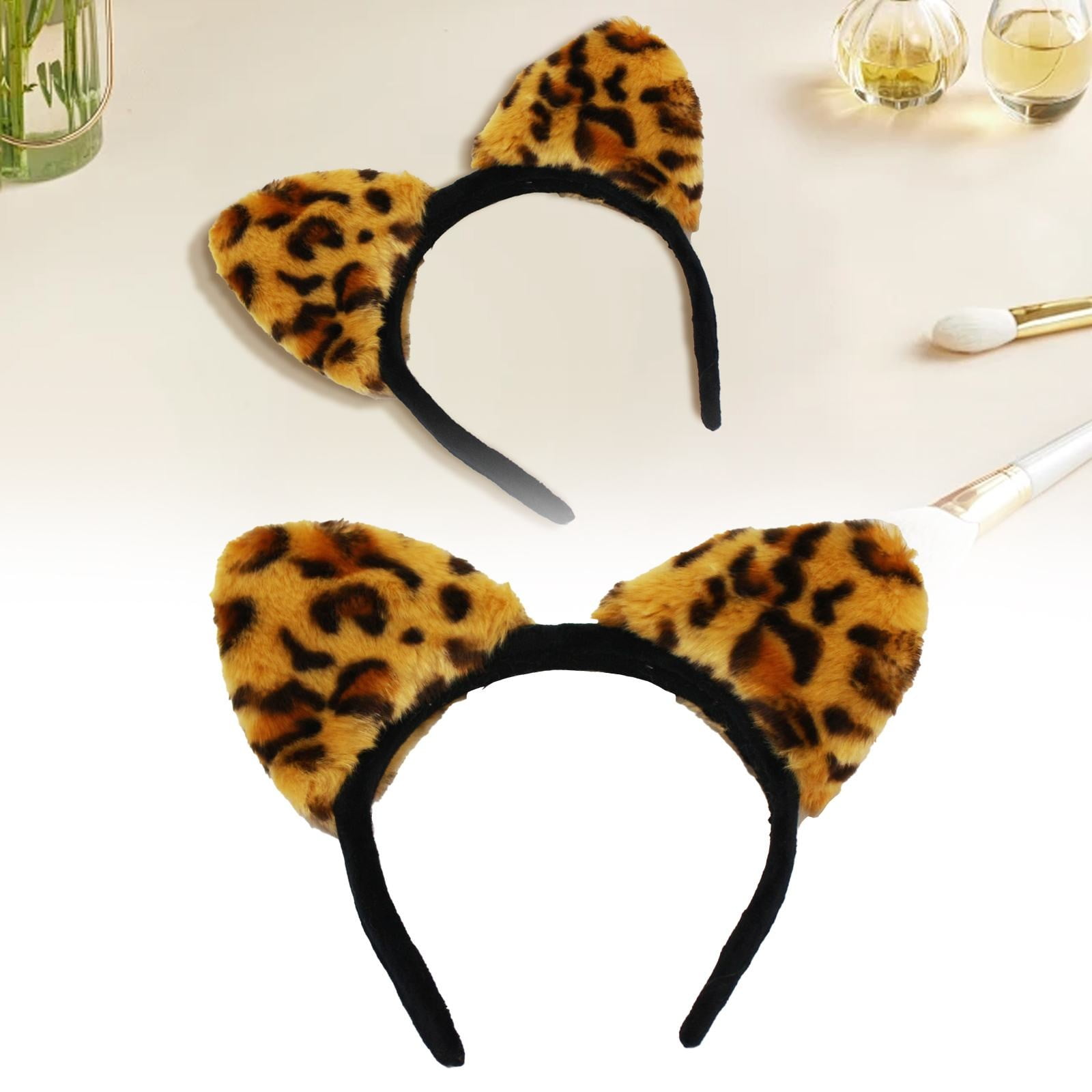 Korri Leopard Ear Headband Cat Ear Headband Ladies' And Girls' Hair ...