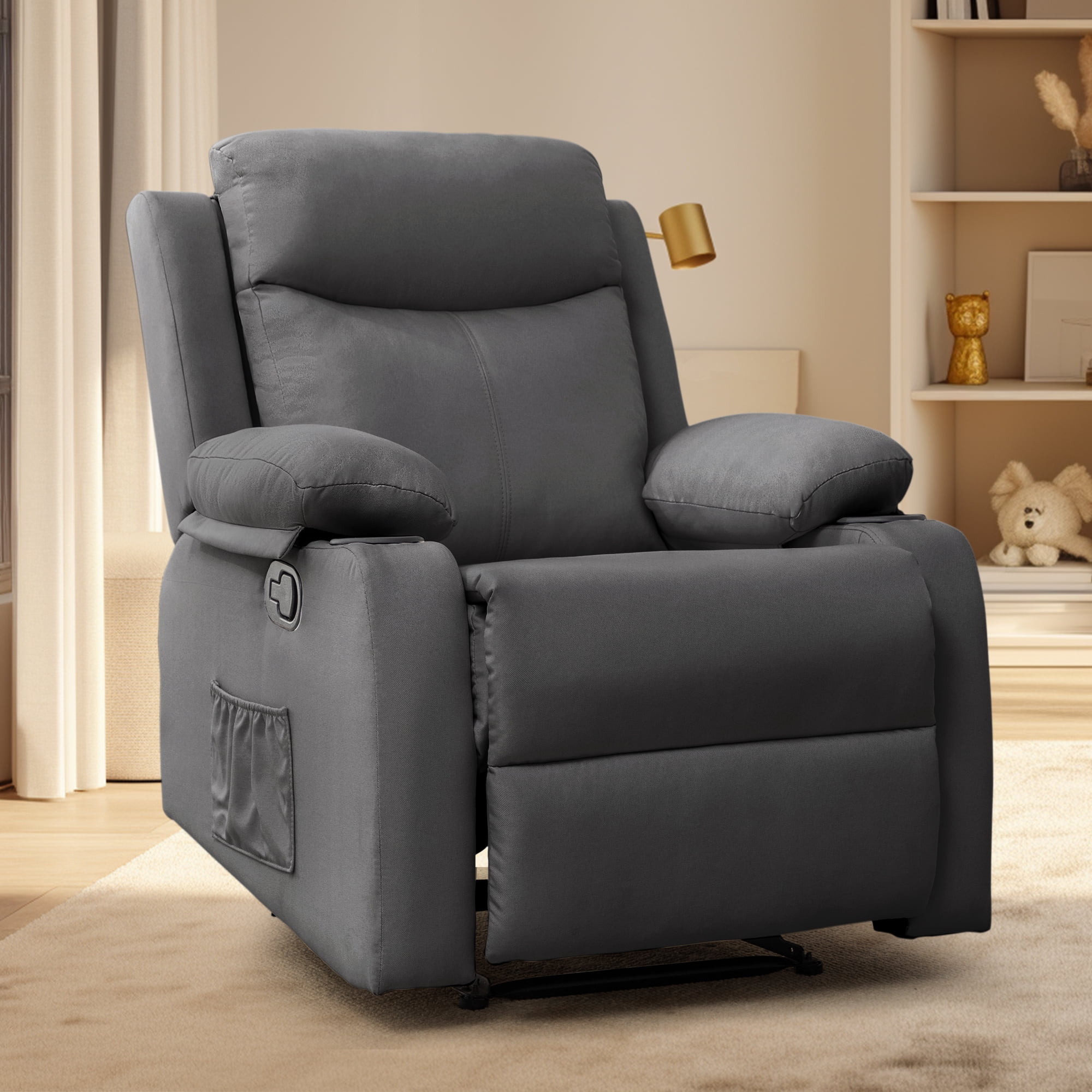Korser Manual Small Recliner Chair for Small Spaces for Living Room ...