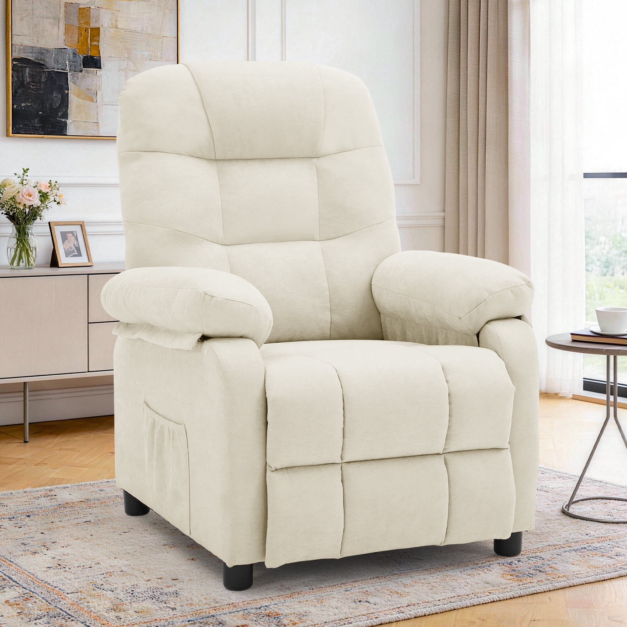 Korser Recliner Chairs for Adults with Fixed Base Push Back Recliner ...