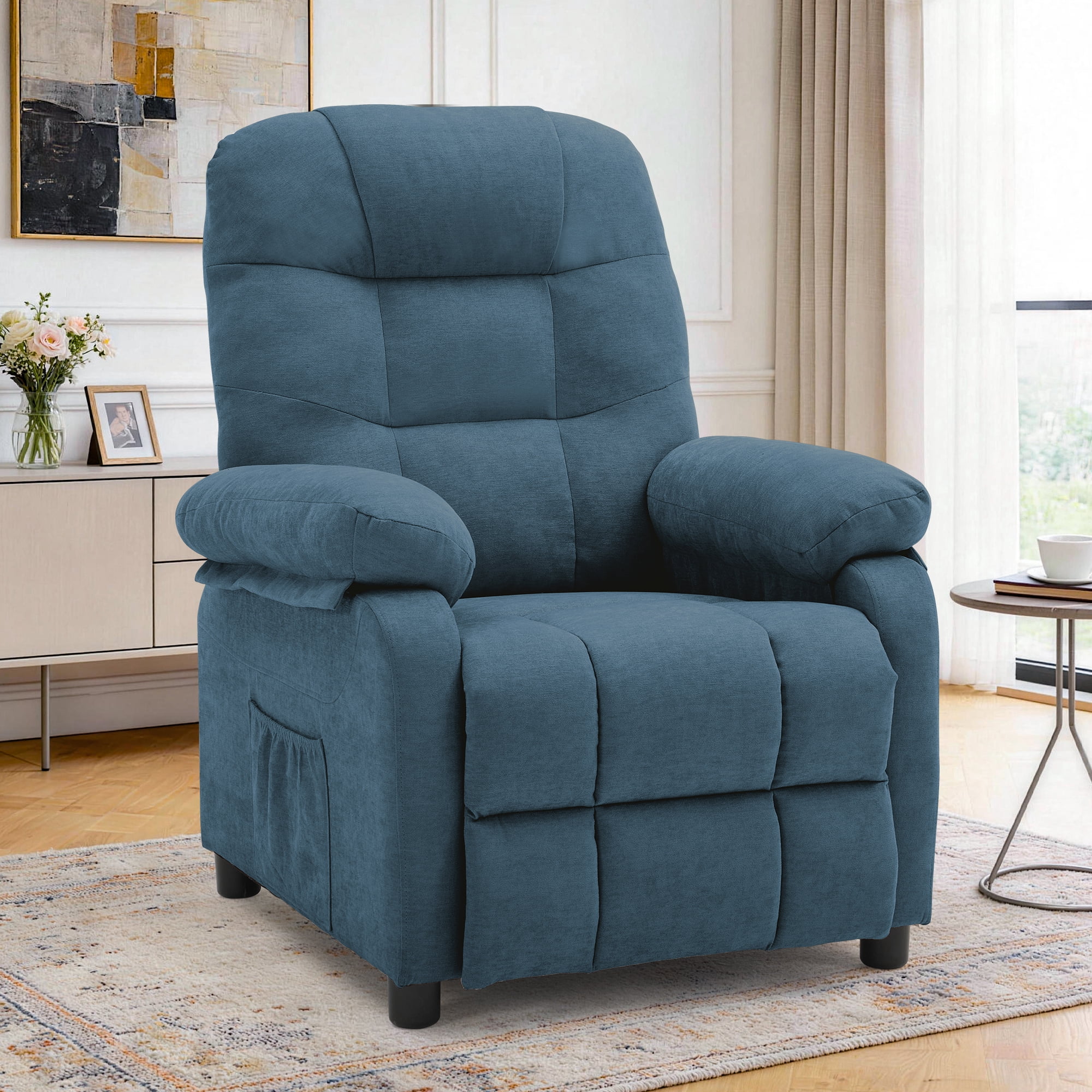 Korser Recliner Chairs for Adults with Fixed Base Push Back Recliner ...