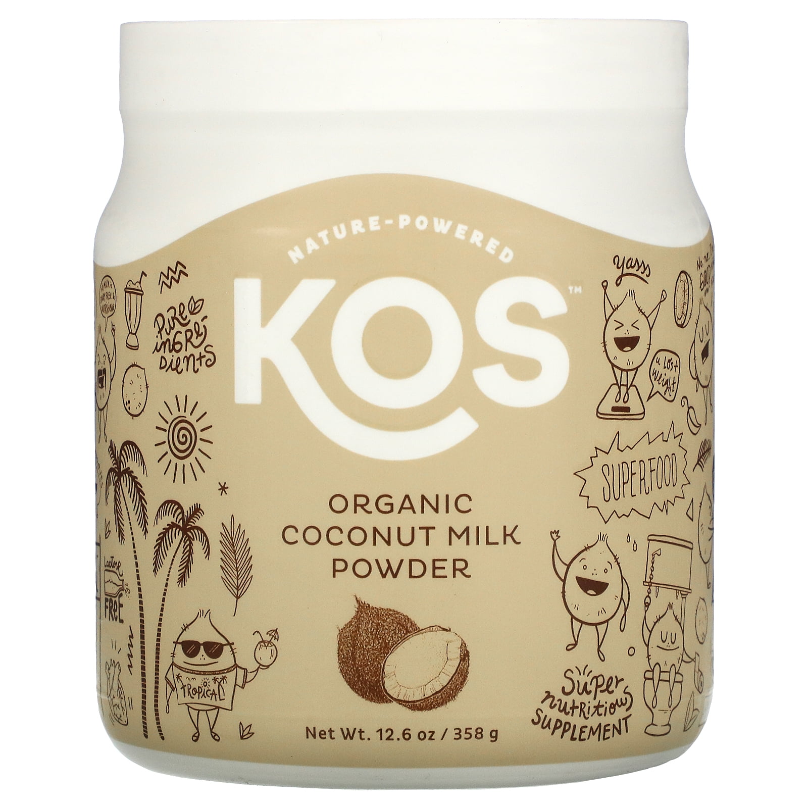 Kos - Powder Coconut Milk 2g Gluten Free - 1 Each-12.6 Oz - Walmart.com