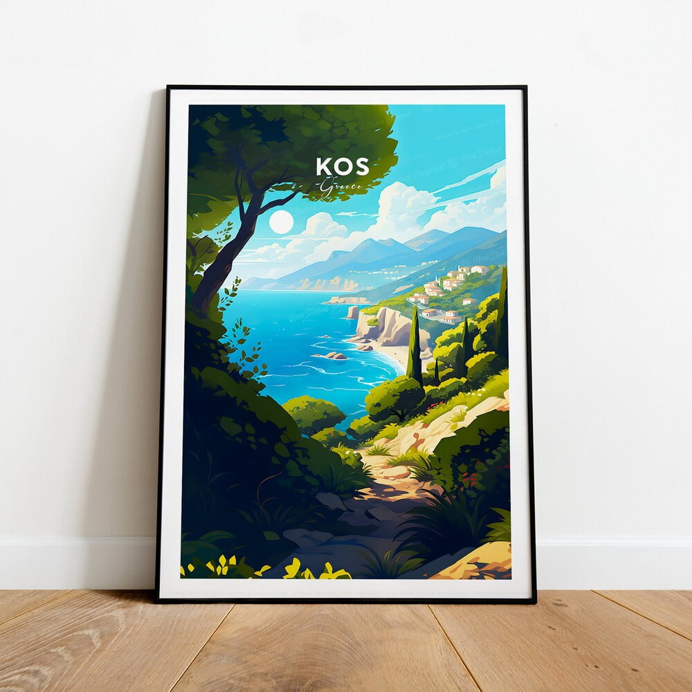Kos Traditional Travel Print - Greece, Kos Poster, Kos Print NO FRAMED ...