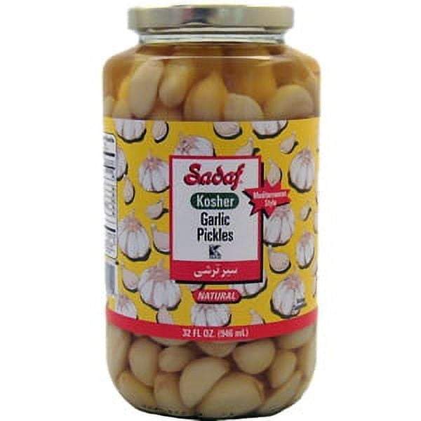 Sadaf Kosher Garlic Pickles, 12 oz. - Walmart.com