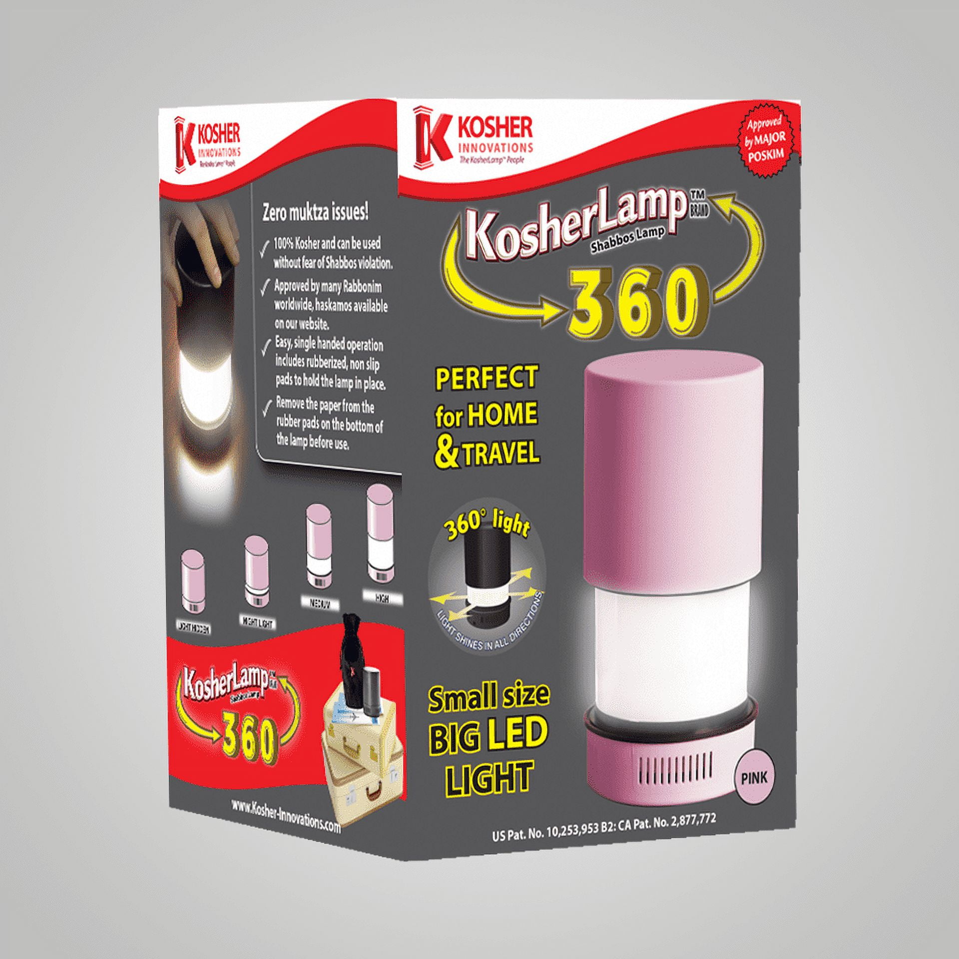 Kosher Innovations™ The KosherLamp™ 360 Brand Shabbos Lamp KL360-PINK ...