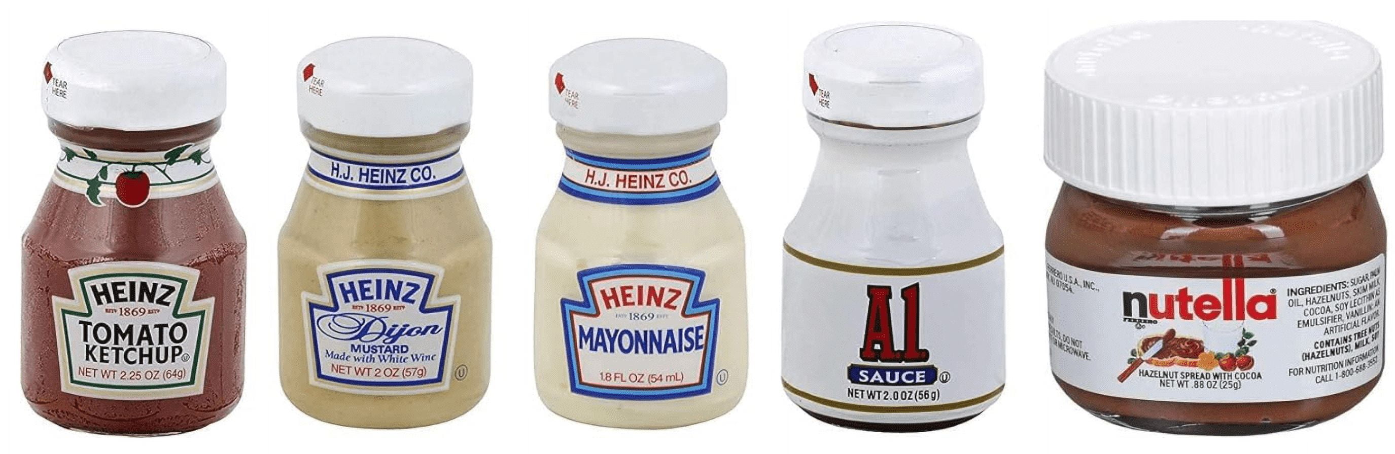 Kosher Travel Condiment Bundle of 5 Miniature Glass Jars: Heinz Ketchup ...
