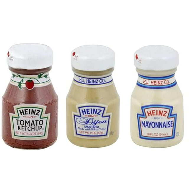 Kosher Travel Condiment Room Service Bundle of 3 Miniature Jars: Heinz ...
