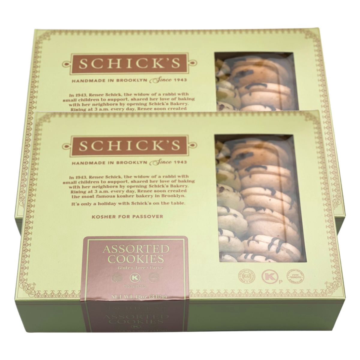 Kosher for Passover Schick's Assorted Cookies 12 oz, Pack of 2 ...