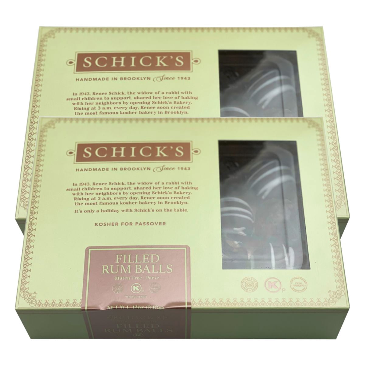 Kosher for Passover Schick's Filled Rum Balls 12 oz, Pack of 2 ...