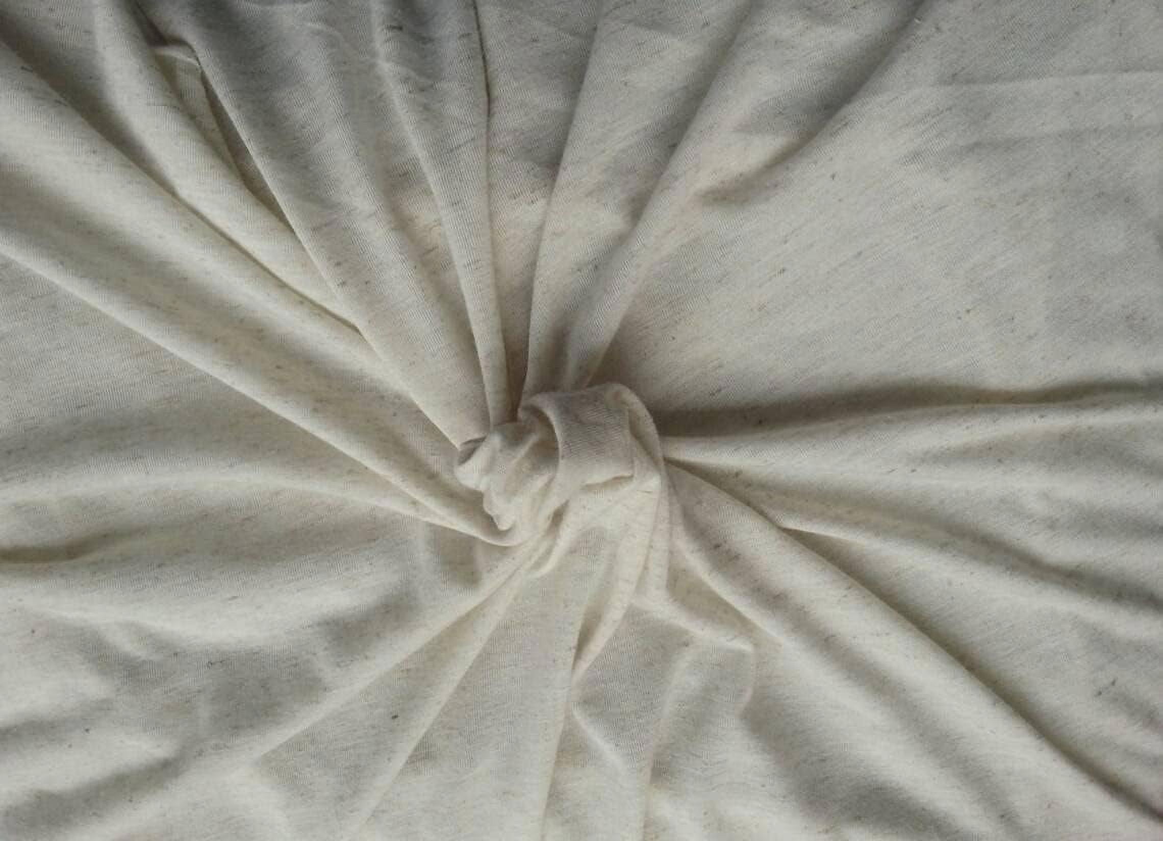 Koshtex Linen Blend Jersey Knit Fabric by The Yard Bleach/Ivory 6/15 ...