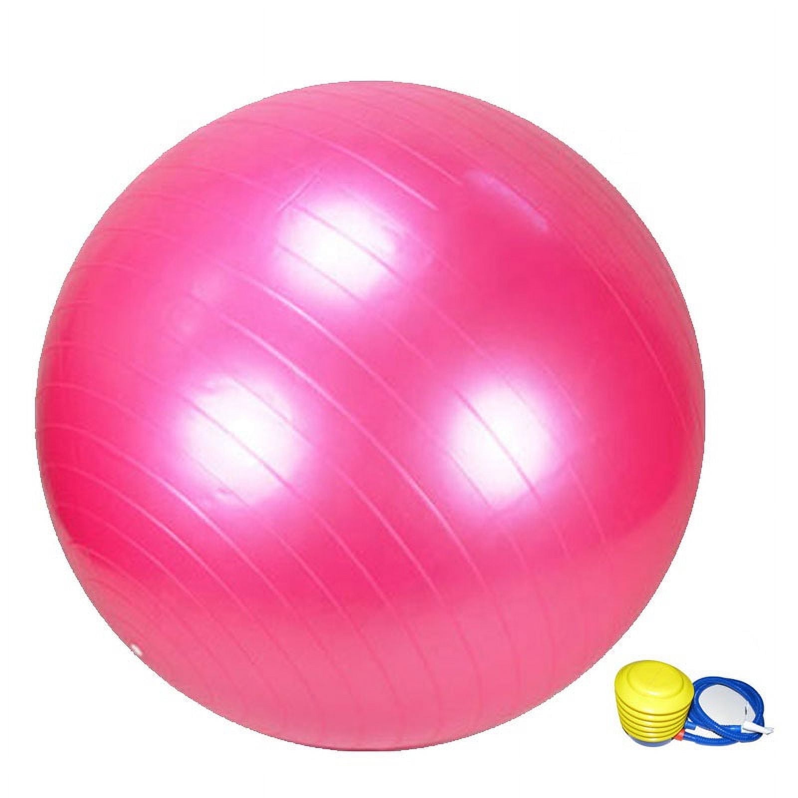 Kosmiko Brand 75cm Anti-Slip Inflatable Gym Ball for Stability, Pink ...