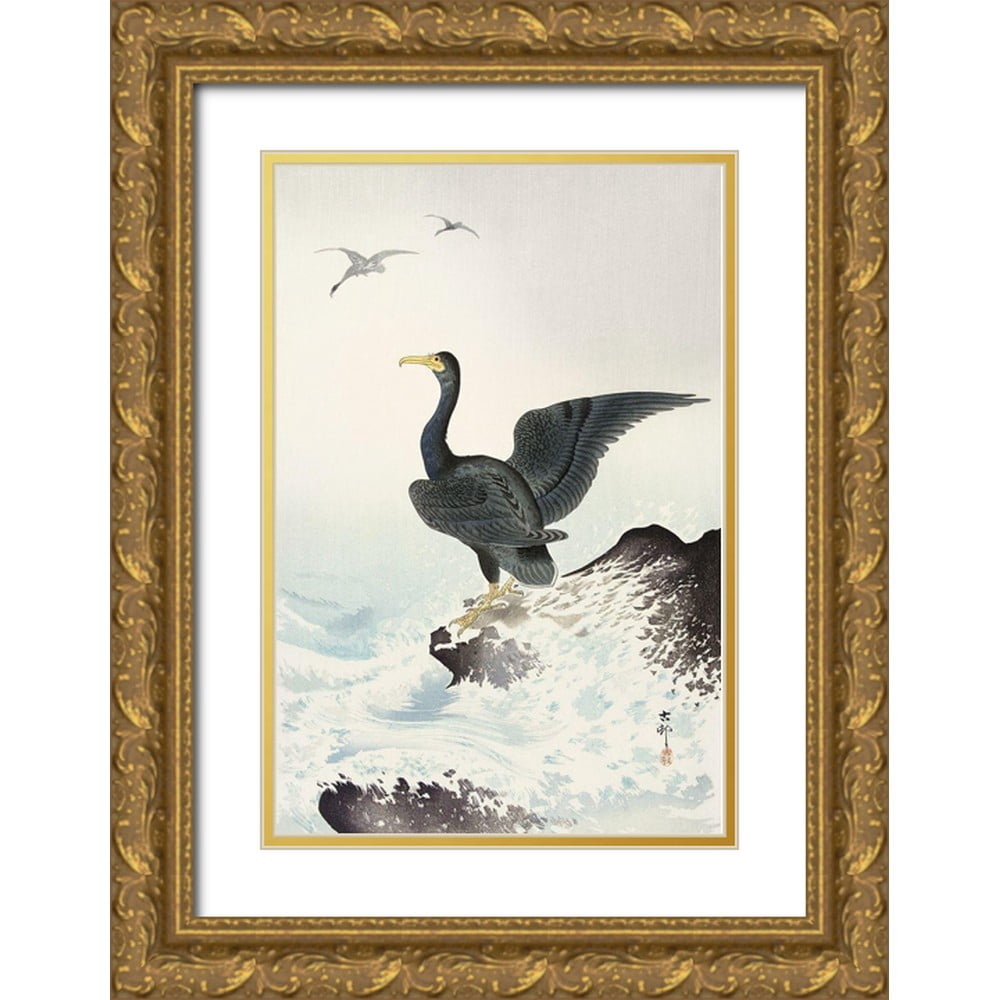 Koson, Ohara 11x14 Gold Ornate Wood Framed with Double Matting Museum ...