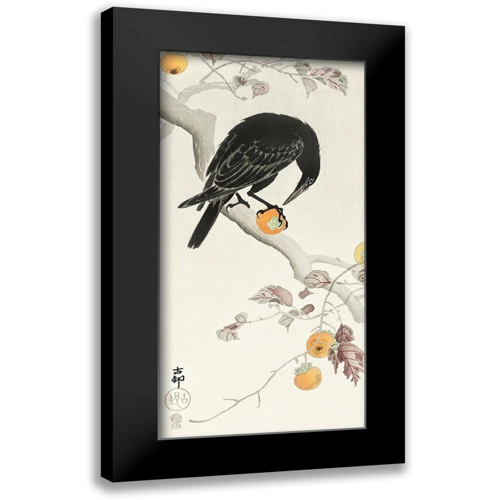Koson, Ohara 14x24 Black Modern Framed Museum Art Print Titled - Crow ...