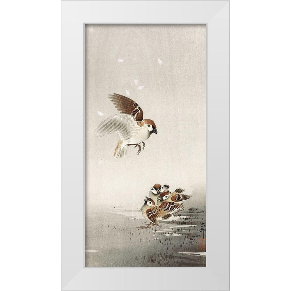 Koson, Ohara 14x24 White Modern Wood Framed Museum Art Print Titled ...