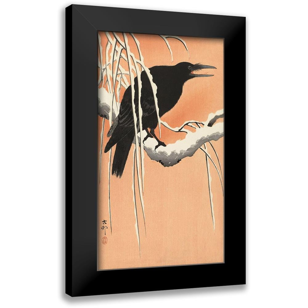 Koson, Ohara 15x24 Black Modern Framed Museum Art Print Titled - Crow ...