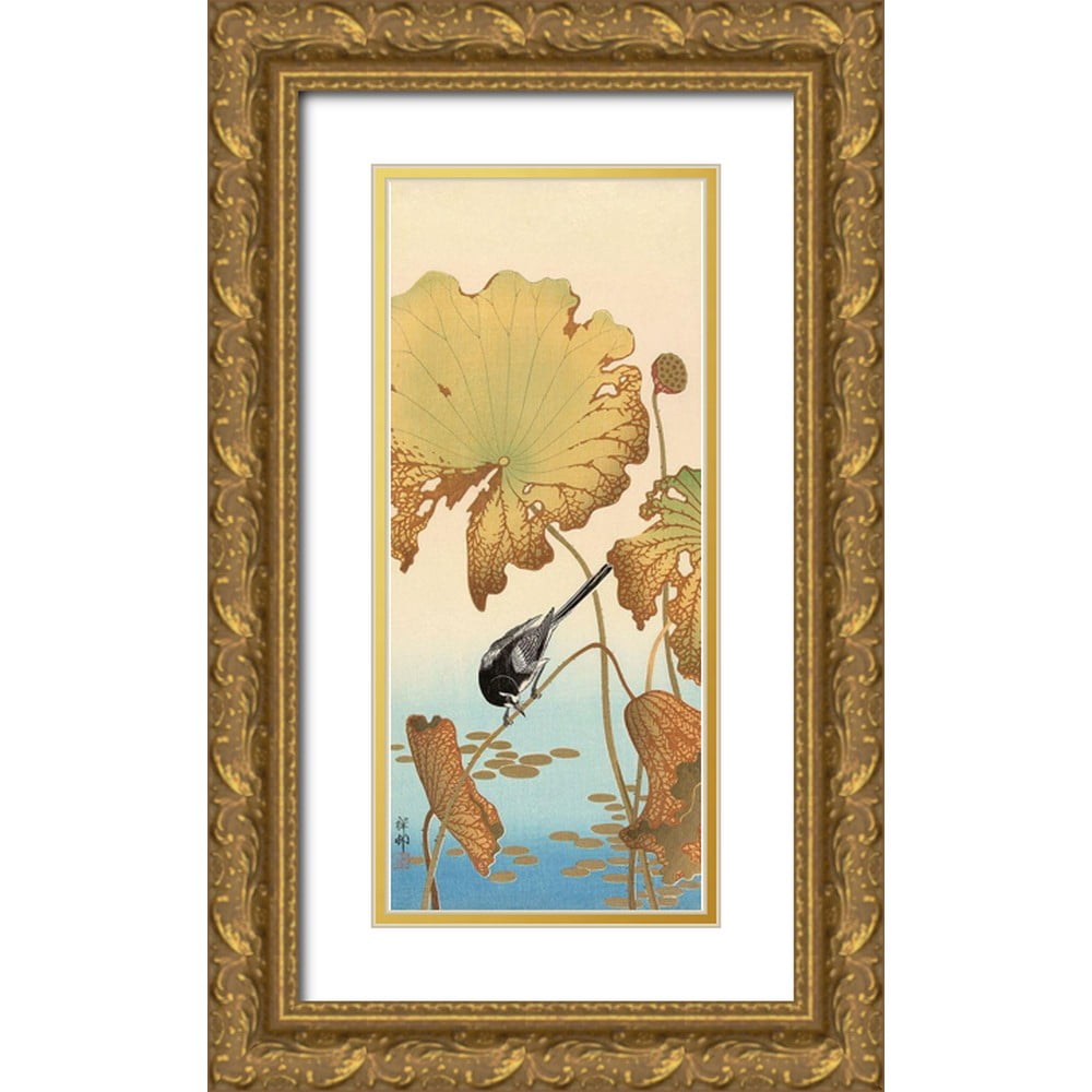 Koson, Ohara 16x32 Gold Ornate Wood Framed with Double Matting Museum Art Print Titled ...