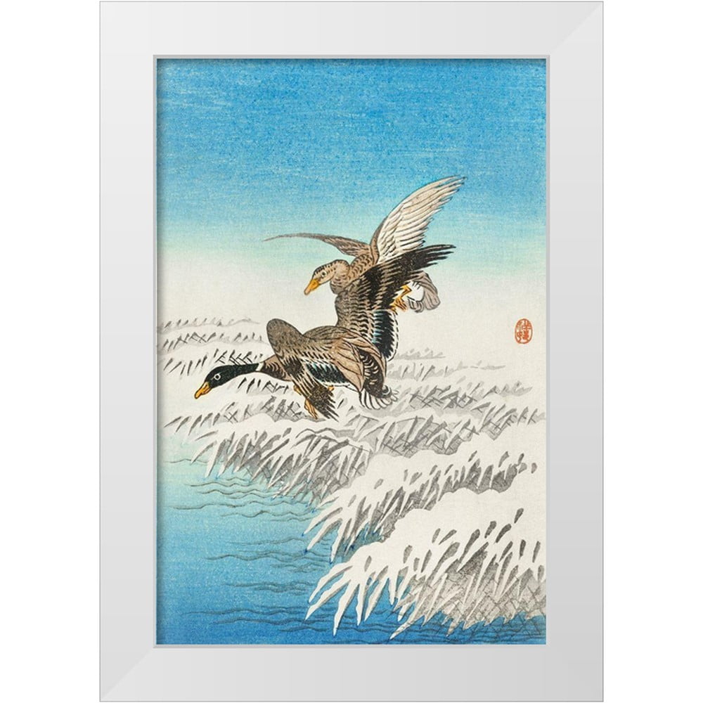 Koson, Ohara 17x24 White Modern Wood Framed Museum Art Print Titled ...