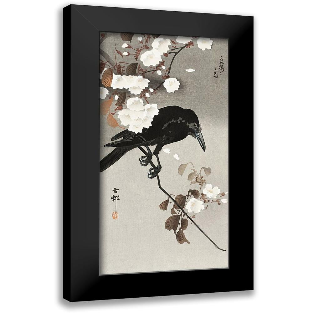 Koson, Ohara 9x14 Black Modern Framed Museum Art Print Titled - Crow ...