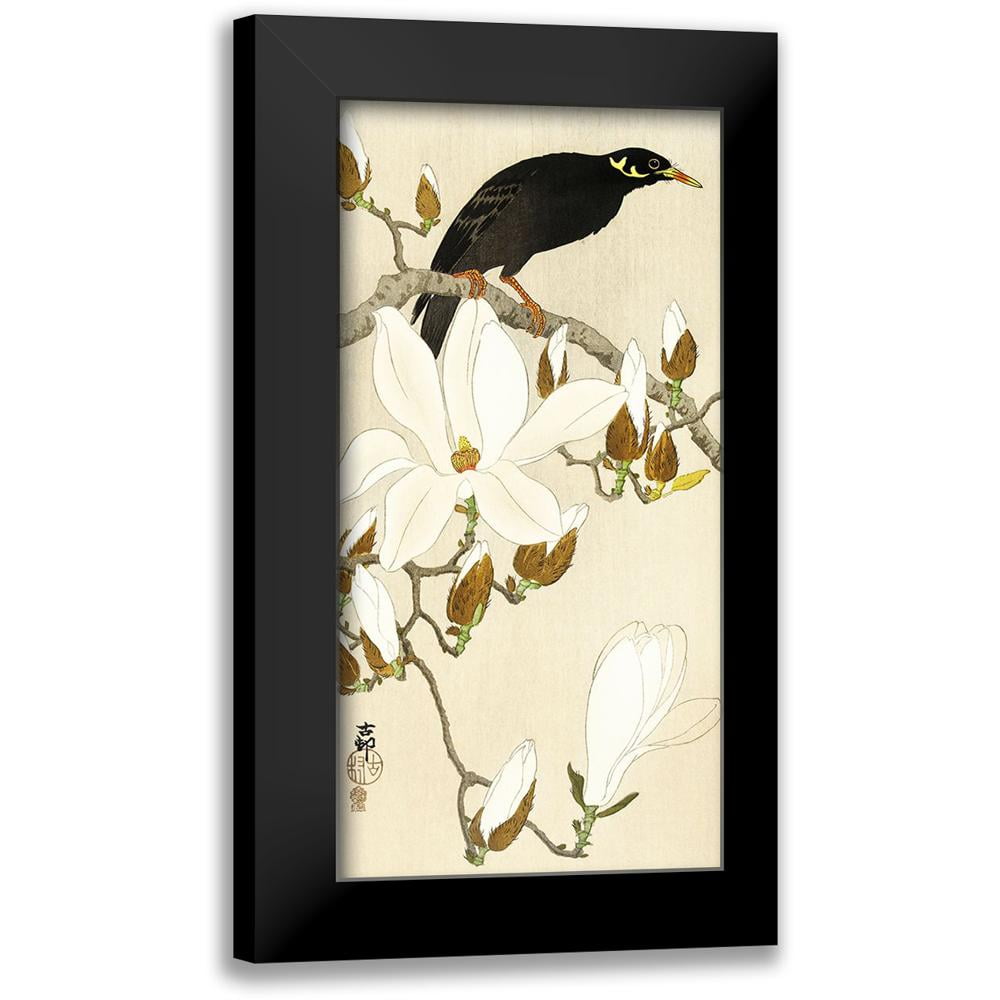 Koson, Ohara 9x14 Black Modern Framed Museum Art Print Titled - Myna on ...